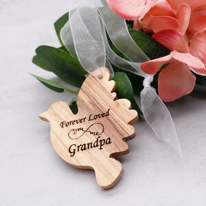 Engraved Custom Dove Christmas Tree Ornament | Personalized Memorial ...