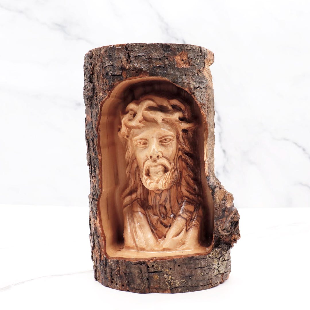 Hand-carved Olive Wood Jesus Statue From the Holy Land | Exquisite ...