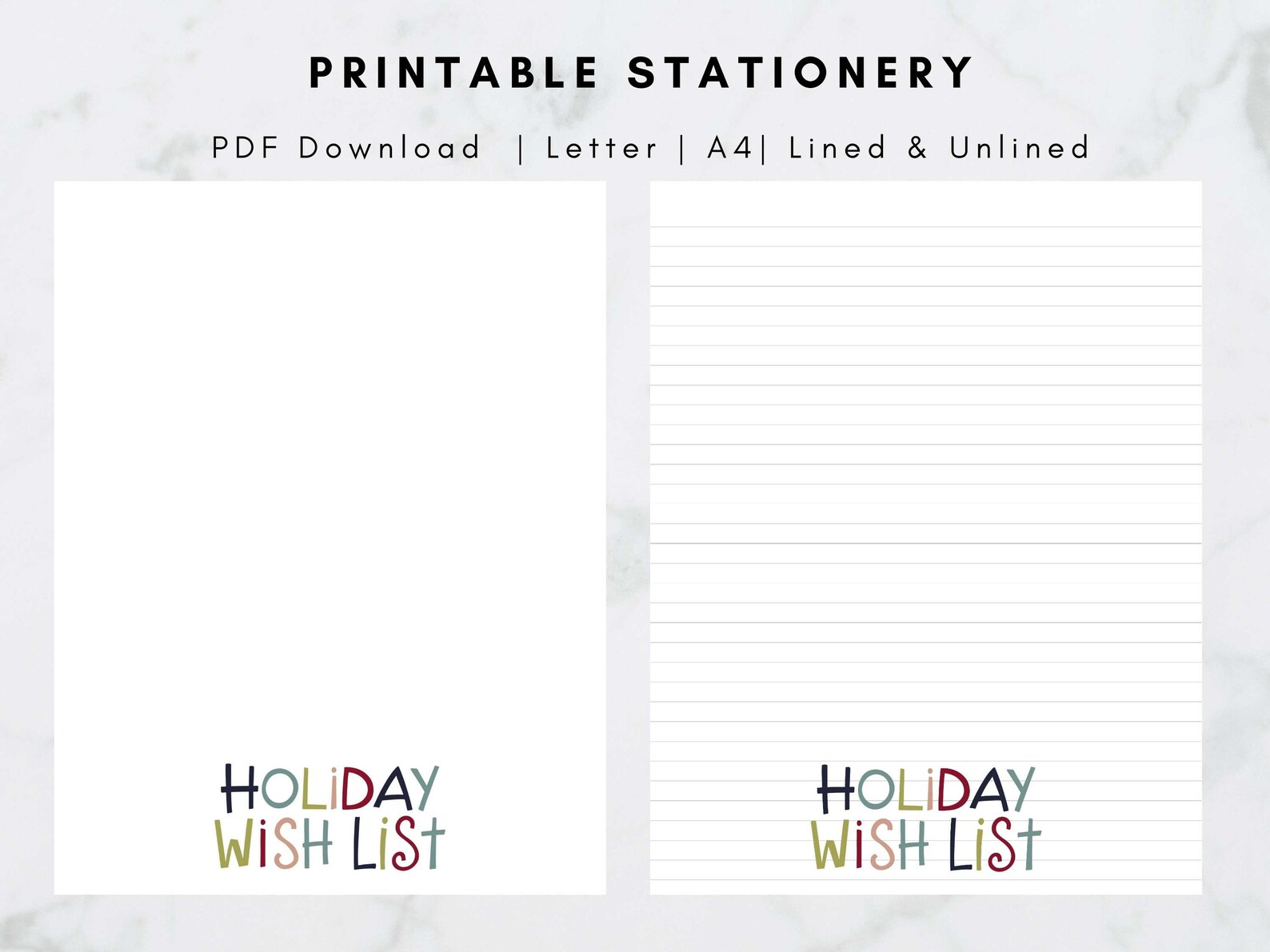 Holiday Wish List Writing Paper | Printable Stationery | Christmas ...