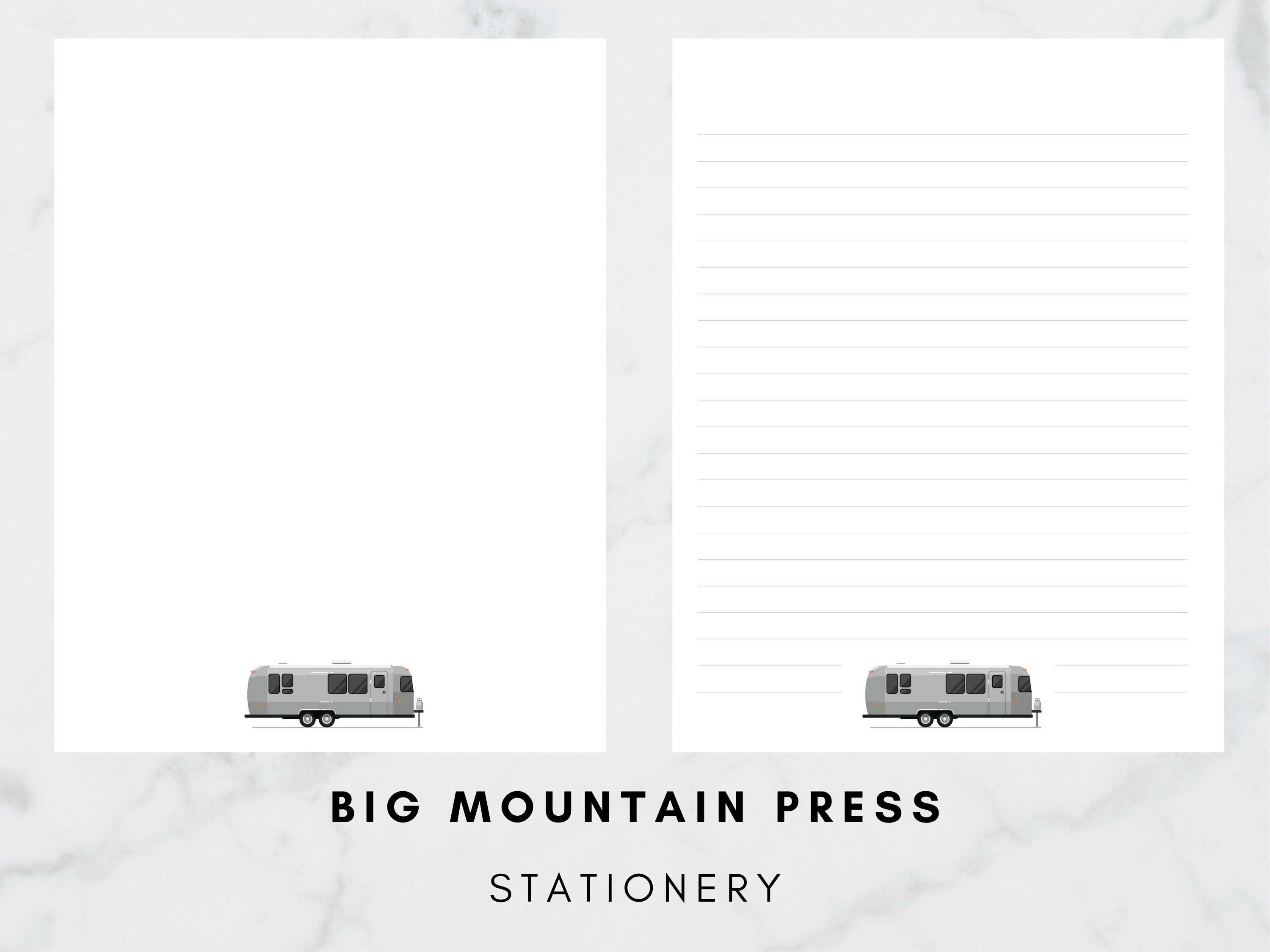 Camper RV Decor Printable Stationery Travel Art Letter - Etsy