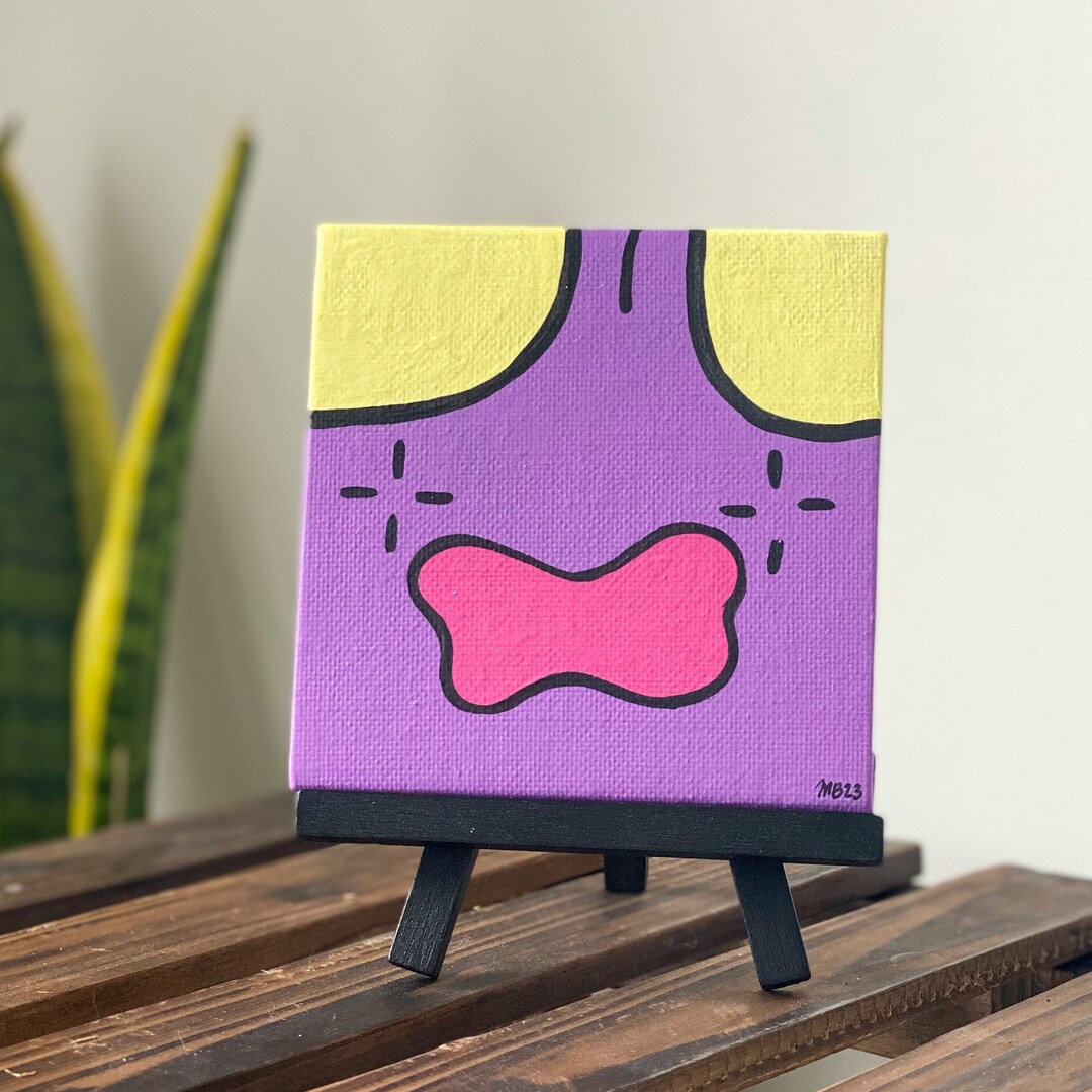 Whismur Mini Painting Pokemon Fan Art Anime Art Gifts for Nerds Pocket ...