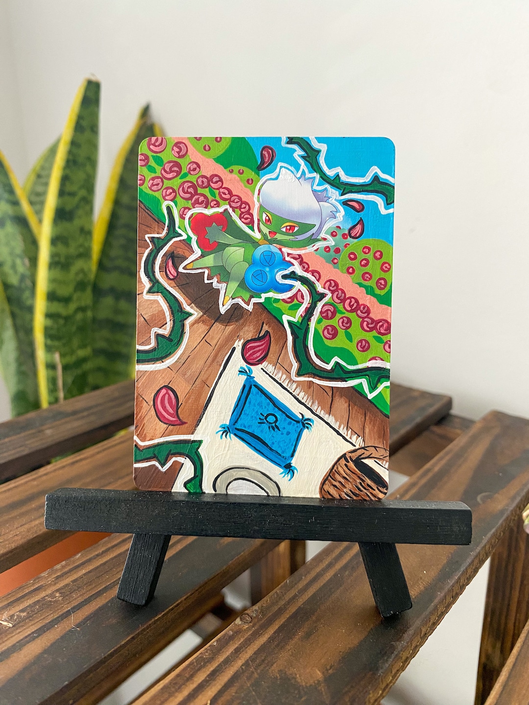 Roserade Full Custom Painted Card Pokemon Fan Art Anime Art Gifts for ...