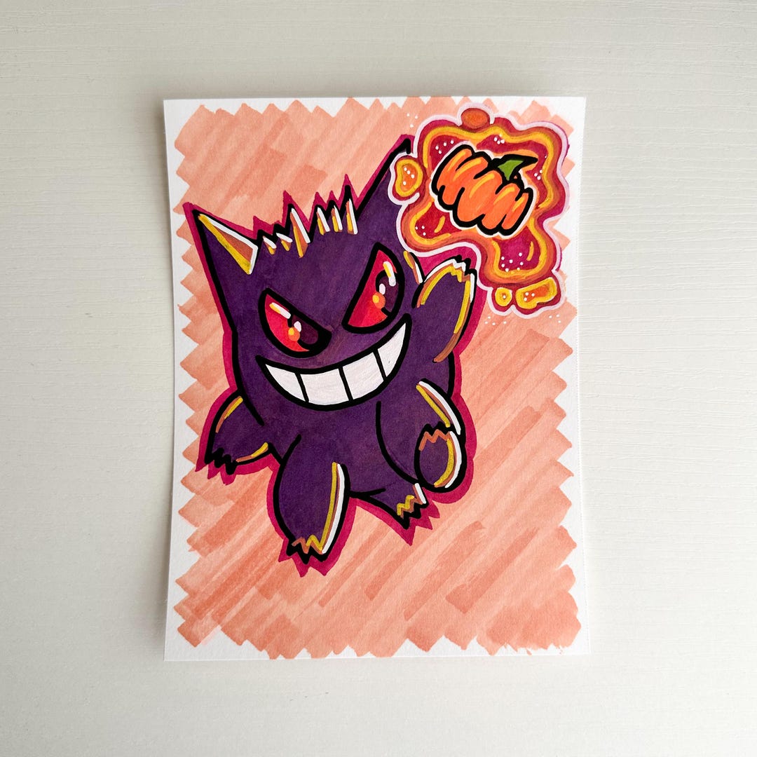 Gengar Illustration | Custom Pokemon Drawing | Nintendo | Pokemon ...