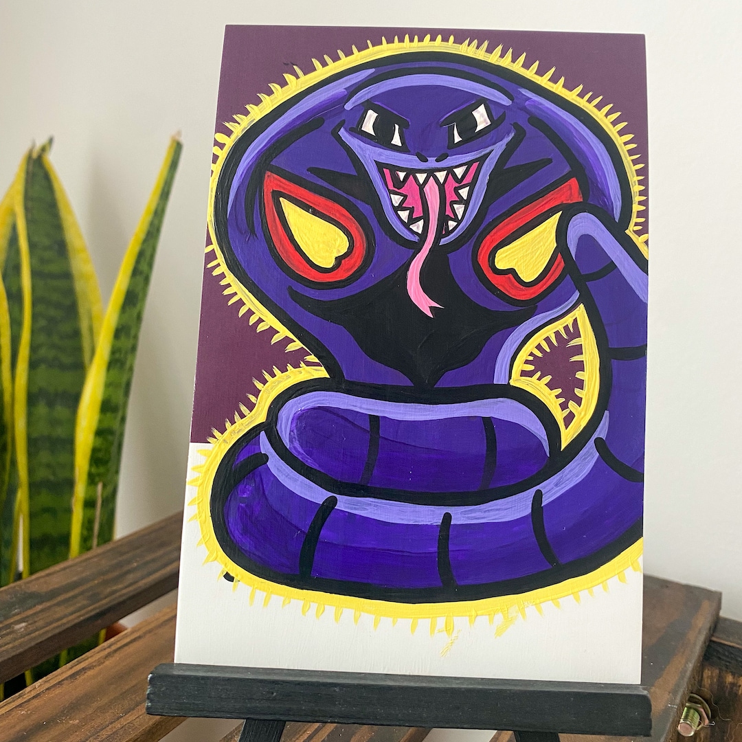 Arbok Postcard Painting | Pokemon Fan Art | Anime Art | Gifts for Nerds ...