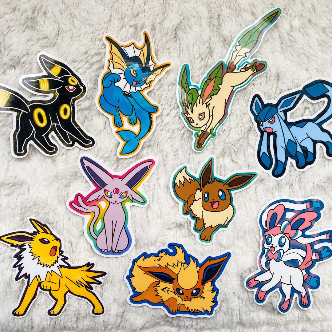 Eeveelution Stickers | Pokemon Stickers | Eevee | Pokemon Fan Art ...