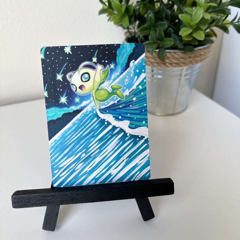 Celebi Full Art Card Pokemon Fan Art Anime Art Gifts for Nerds Pocket ...