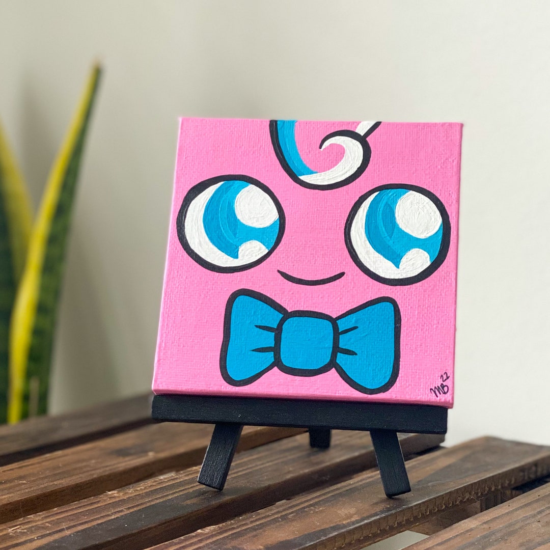 Jigglypuff Mini Painting Pokemon Fan Art Anime Art Gifts for Nerds ...