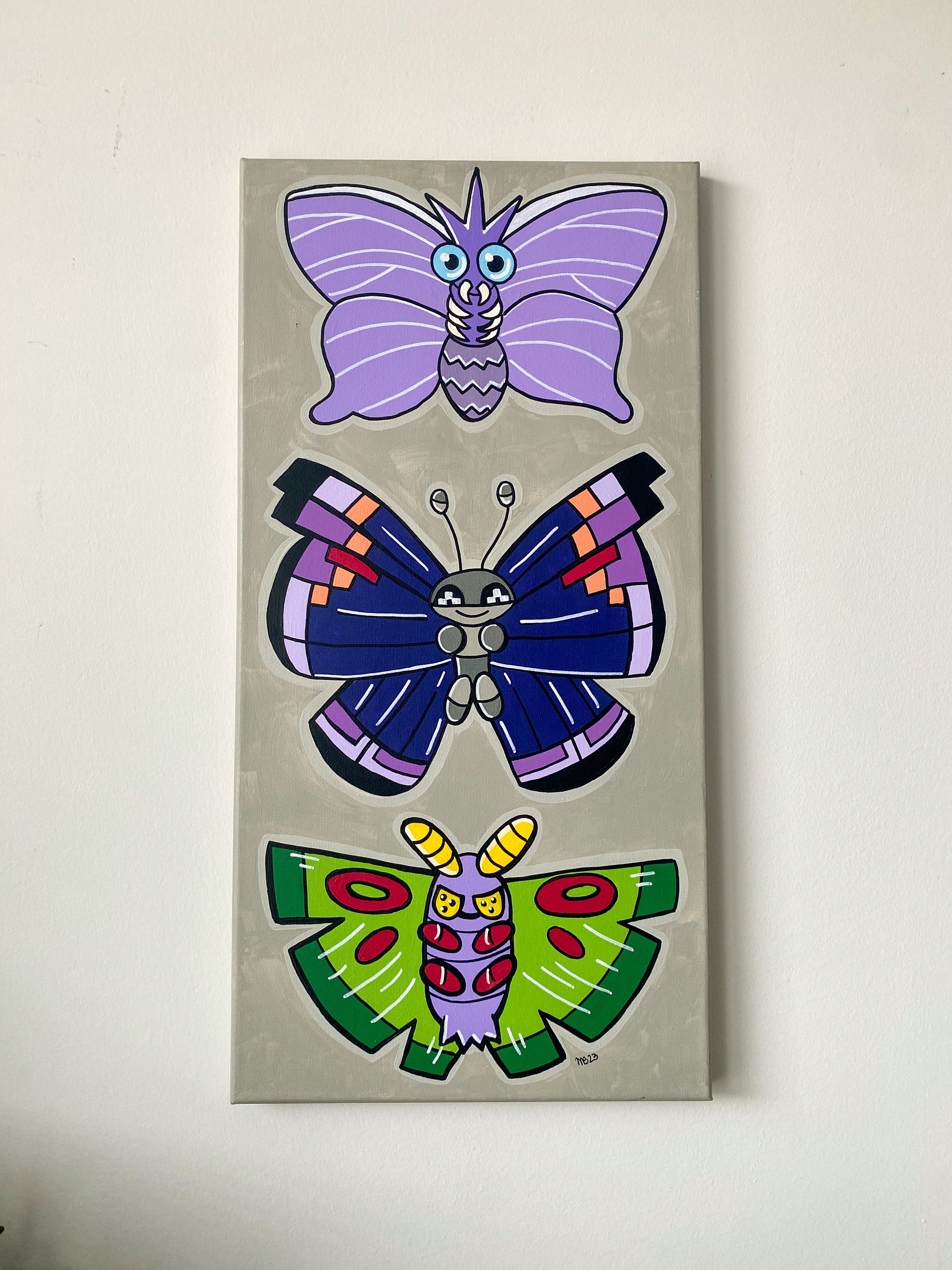 Venomoth, Vivillon, Dustox Painting Pokemon Fan Art Anime Art Gifts for ...