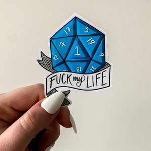 Critical Fail D20 Sticker | DND Sticker | Dungeons & Dragons | Dice ...