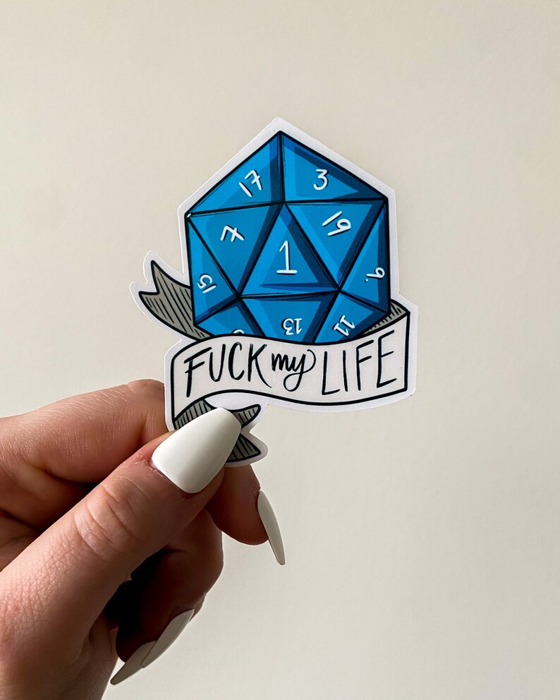 Critical Fail D20 Sticker DND Sticker Dungeons & Dragons - Etsy
