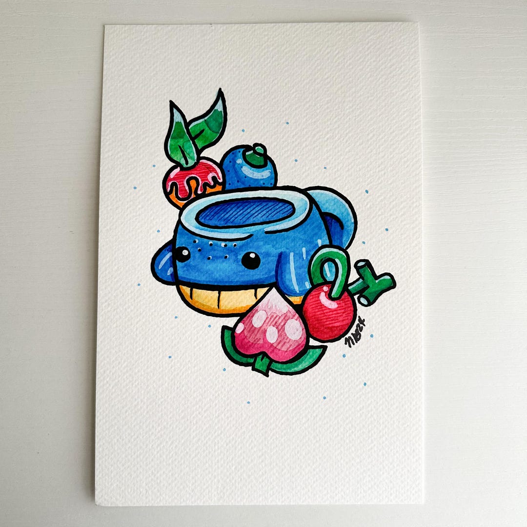 Wailmer Pail Illustration | Custom Pokemon Drawing | Nintendo | Pokemon ...