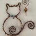 Beaded Wire Wrapped Cat Sculpture Unique/handcrafted Art Sculpture ...