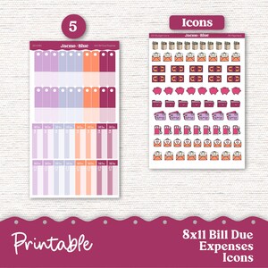 Printable 8x11 Budget Planner Sticker Kit Budget by Paycheck Trackers ...