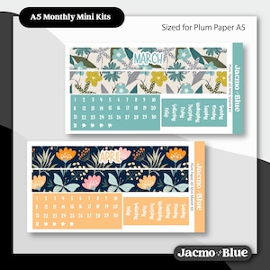 Mini Monthly Kits Plum Paper A5 Monthly Sticker Kit 202 - All 12 Months ...