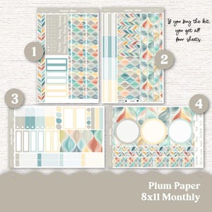 Plum Paper Monthly Sticker Kit for 8x11 7x9 A5 Planners Stickers - Kit ...