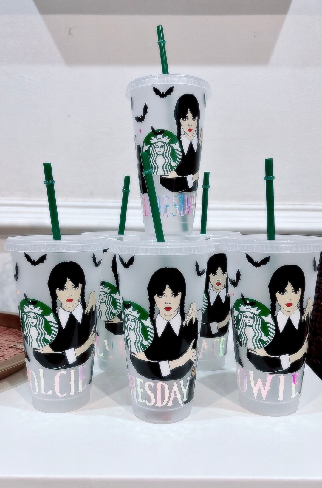 WEDNESDAY Inspired Cold Cup 24 Oz Starbucks Design Limited - Etsy UK
