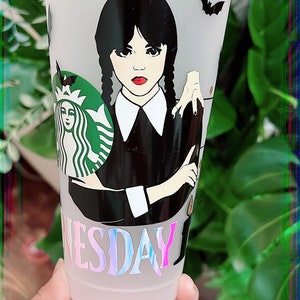 WEDNESDAY Inspired Cold Cup 24 Oz, Limited Edition Design - Etsy UK