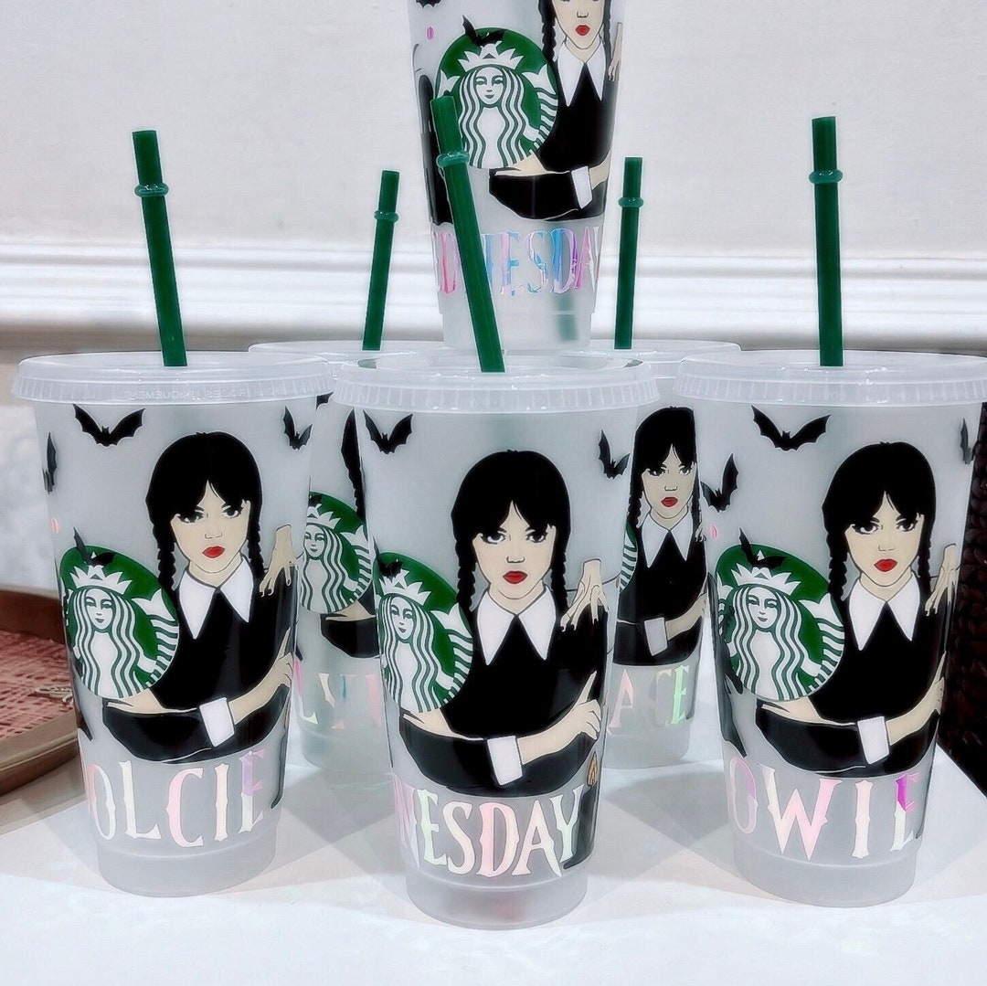 WEDNESDAY Inspired Cold Cup 24 Oz, Limited Edition Design - Etsy UK