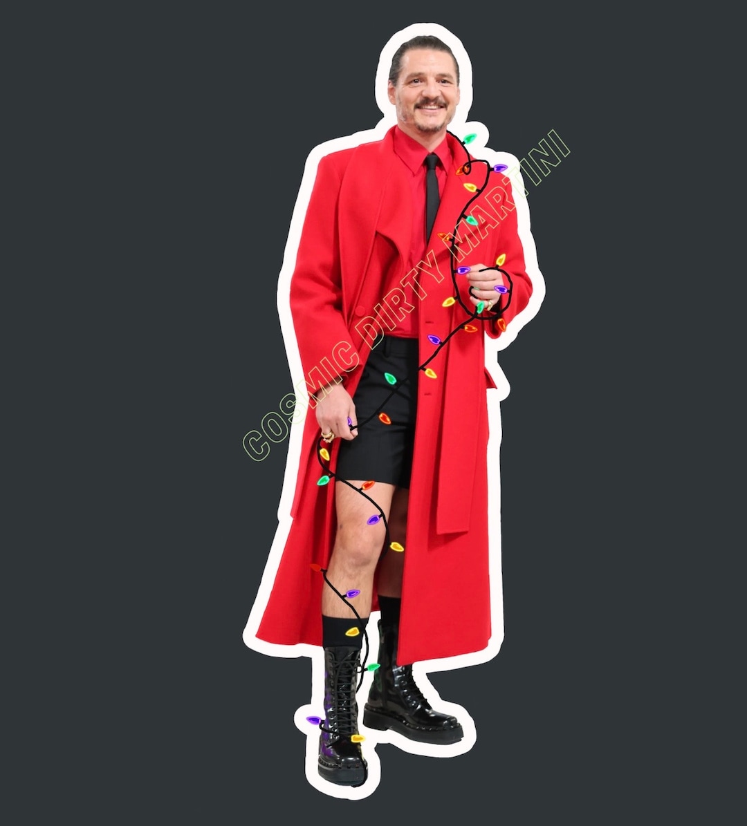Christmas Pedro Pascal Sticker - Etsy