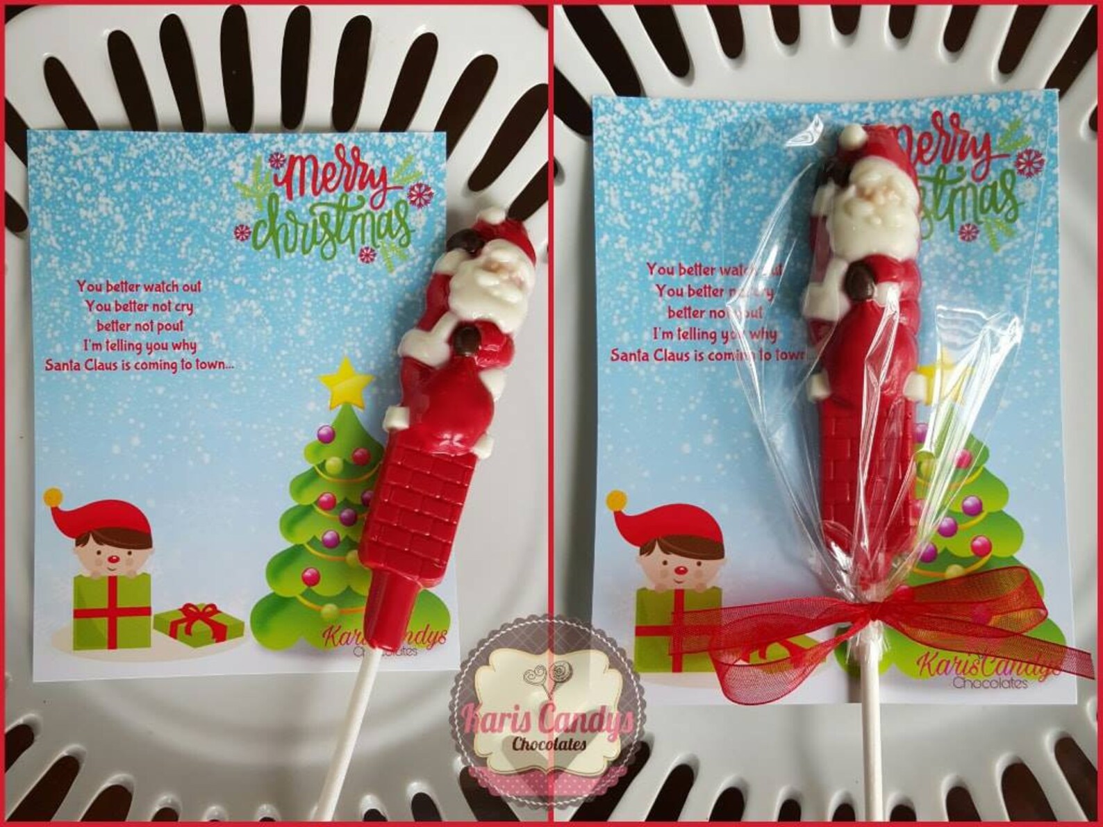 Christmas Chocolate Lollipop - Etsy