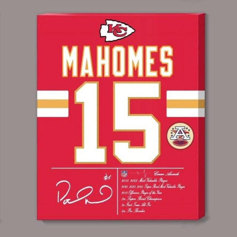Custom Wall Art Patrick Mahomes - Etsy