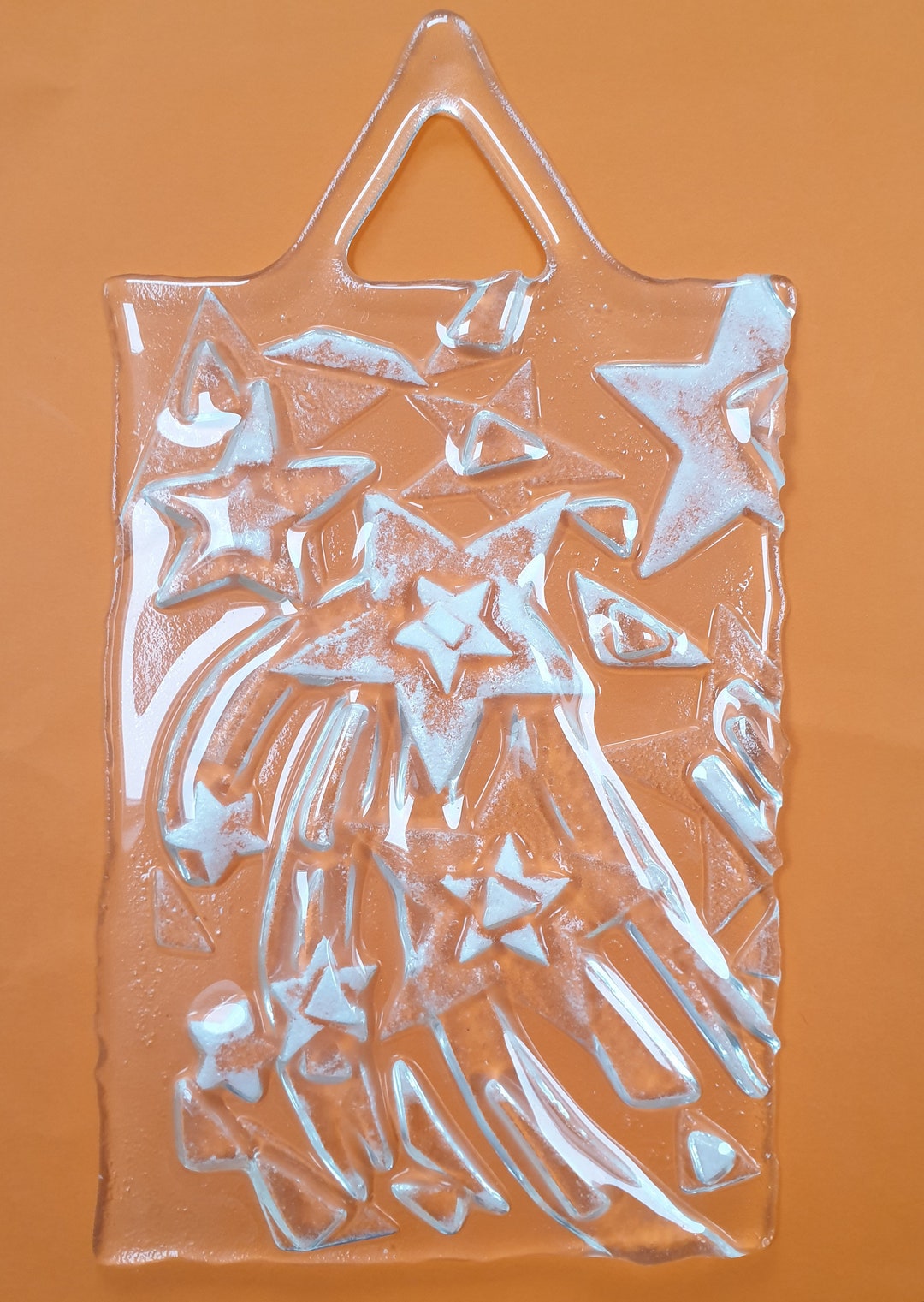 Fused Clear Glass Shooting Stars Wall Hanging - Etsy
