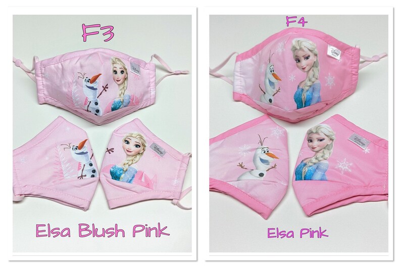 Kids Frozen Elsa Cotton Face Masks W/ Filter N Chin Cover N - Etsy