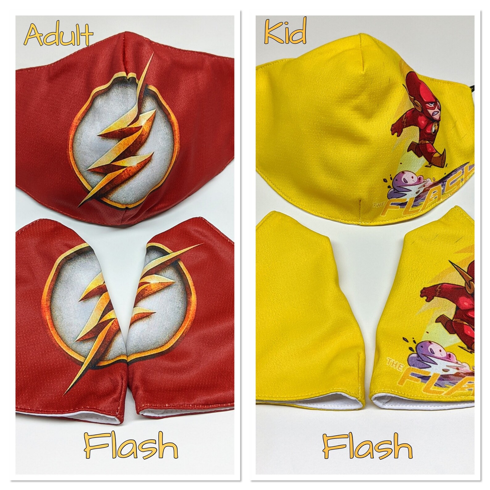 Father-son Superhero Halloween 3 Layer Face Mask Combo W/nose | Etsy