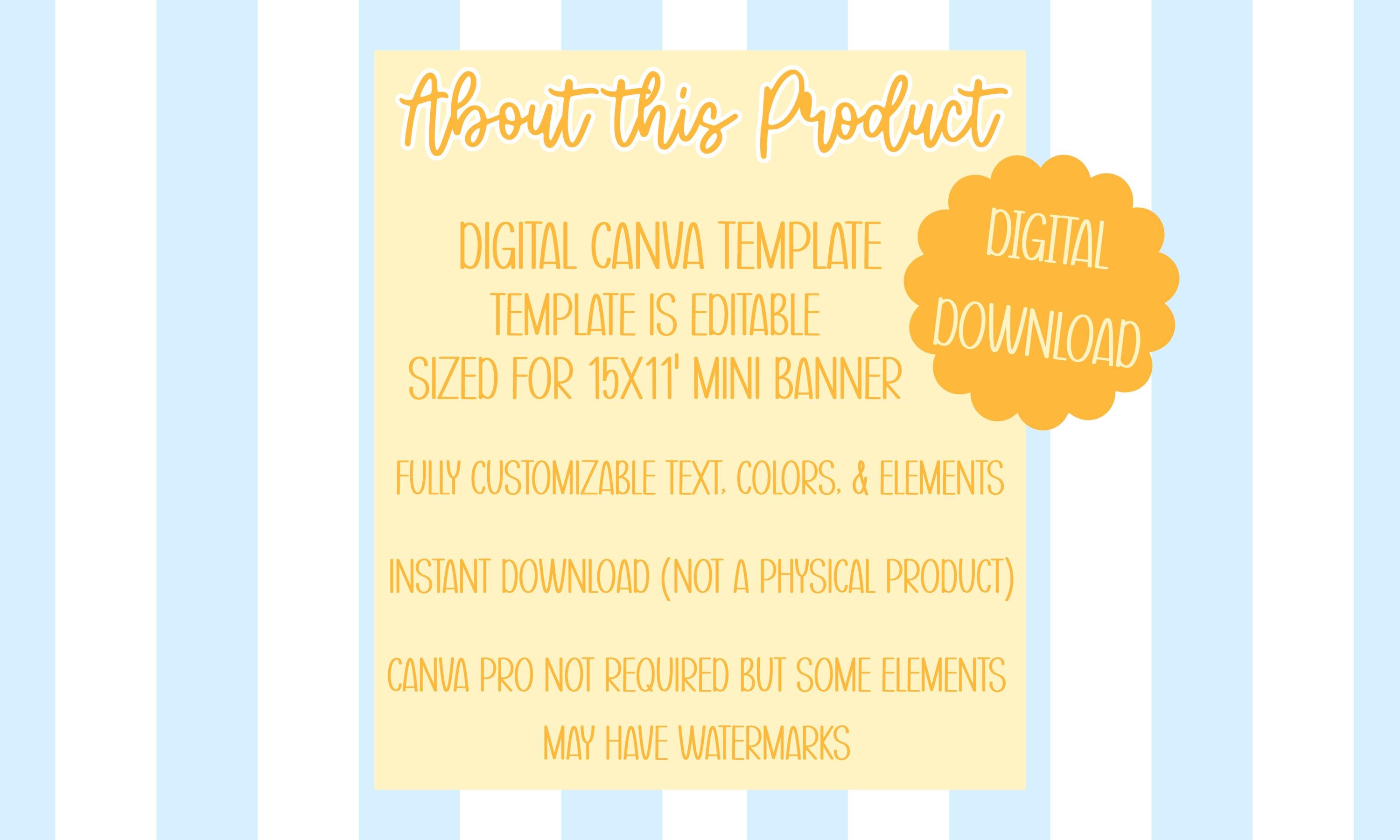 First Day of School Mini Banner Template, Editable Canva Design ...