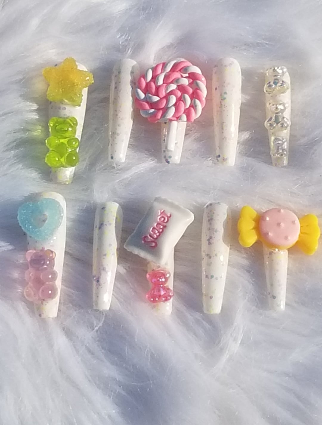 Sweet Tooth, Candy Nails, Snack Nails,press on Nails, Glue on Nails ...