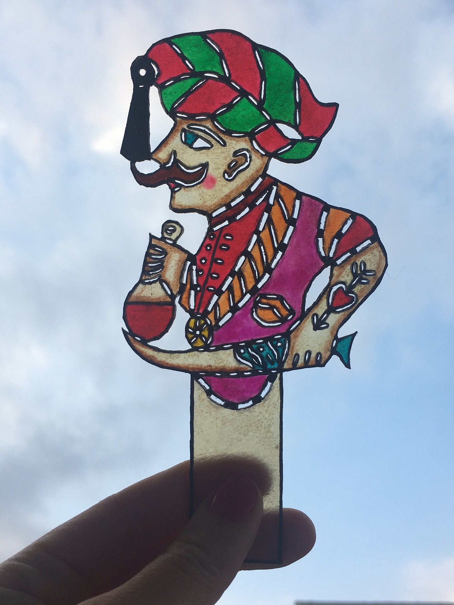Tuzsuz Deli Bekir rowdy Guy Bookmark Karagoz Shadow Puppet - Etsy