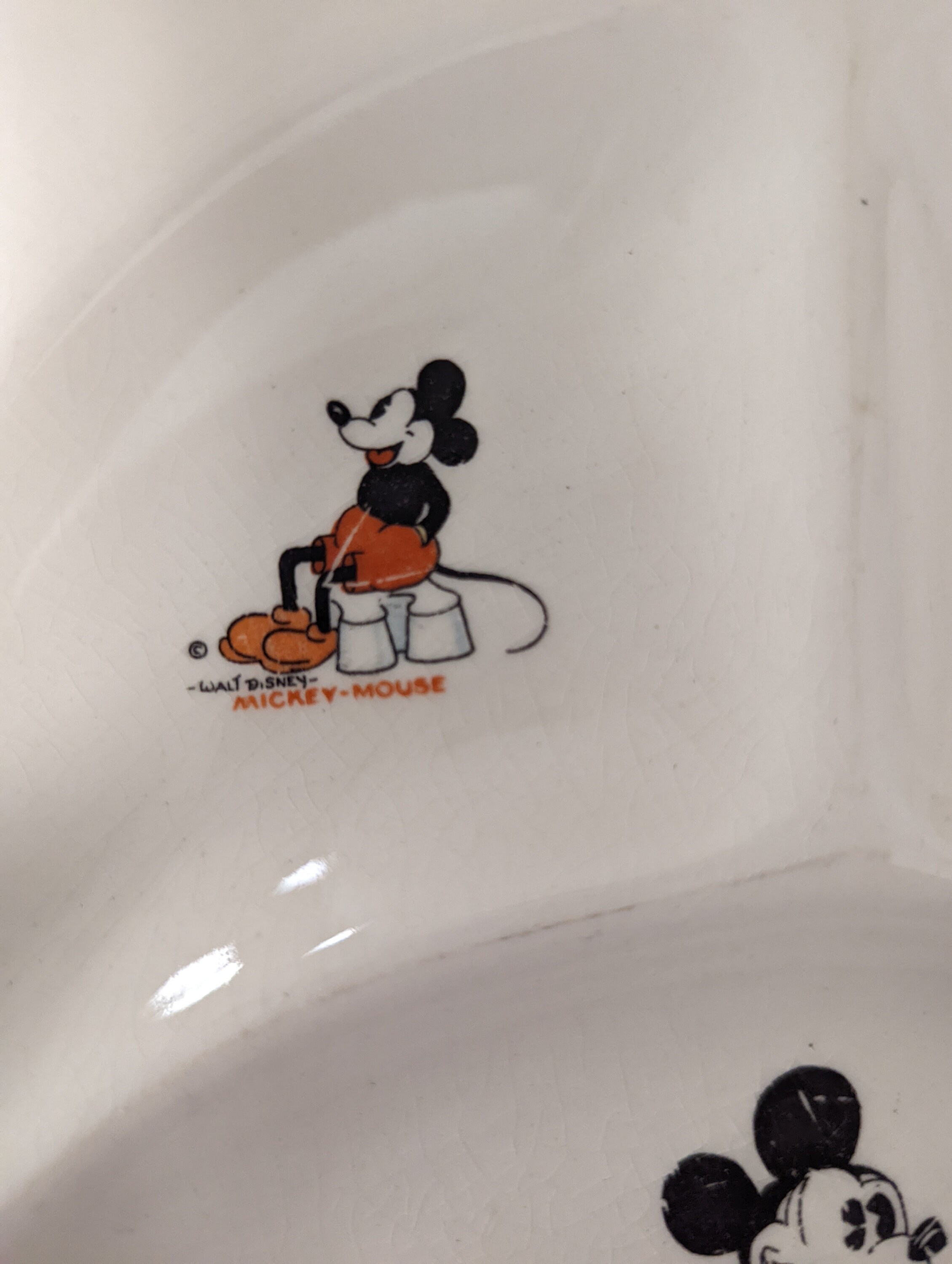 Vintage Mickey and Minnie Mouse Divided Plate by Patriot China Company ...