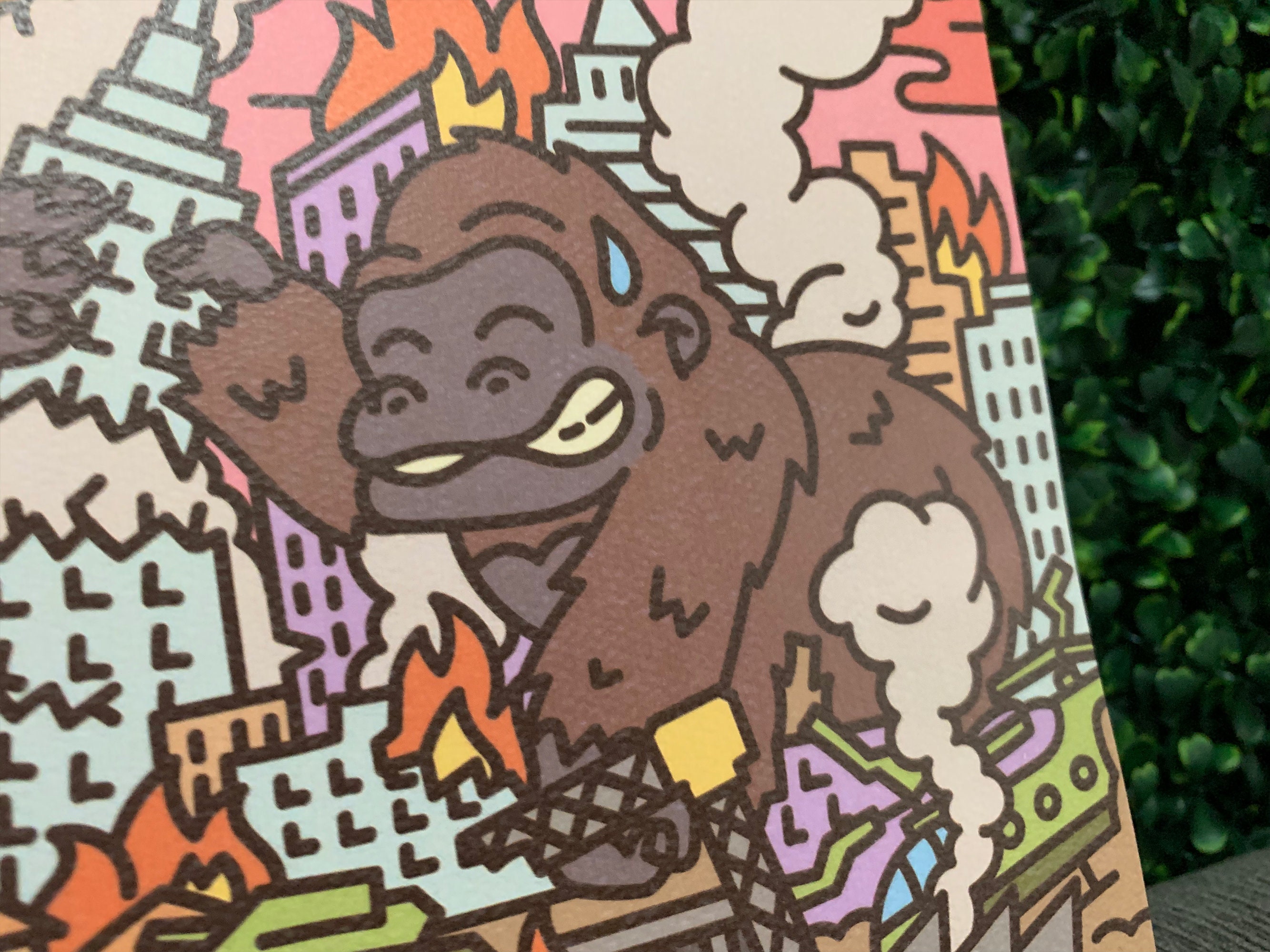 Destructive Duo Godzilla Vs. Kong Inspired Art Print - Etsy