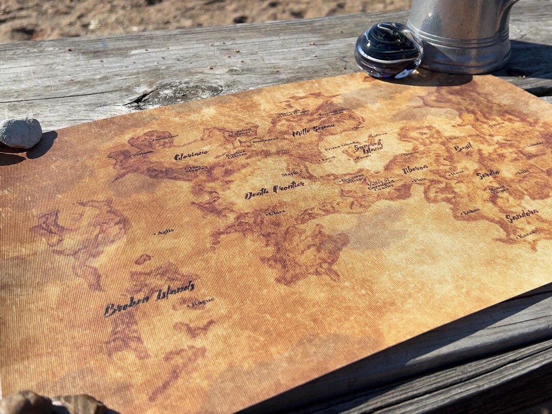 Map of Endiness - the Legend of Dragoon Canvas Map [physical Print ...