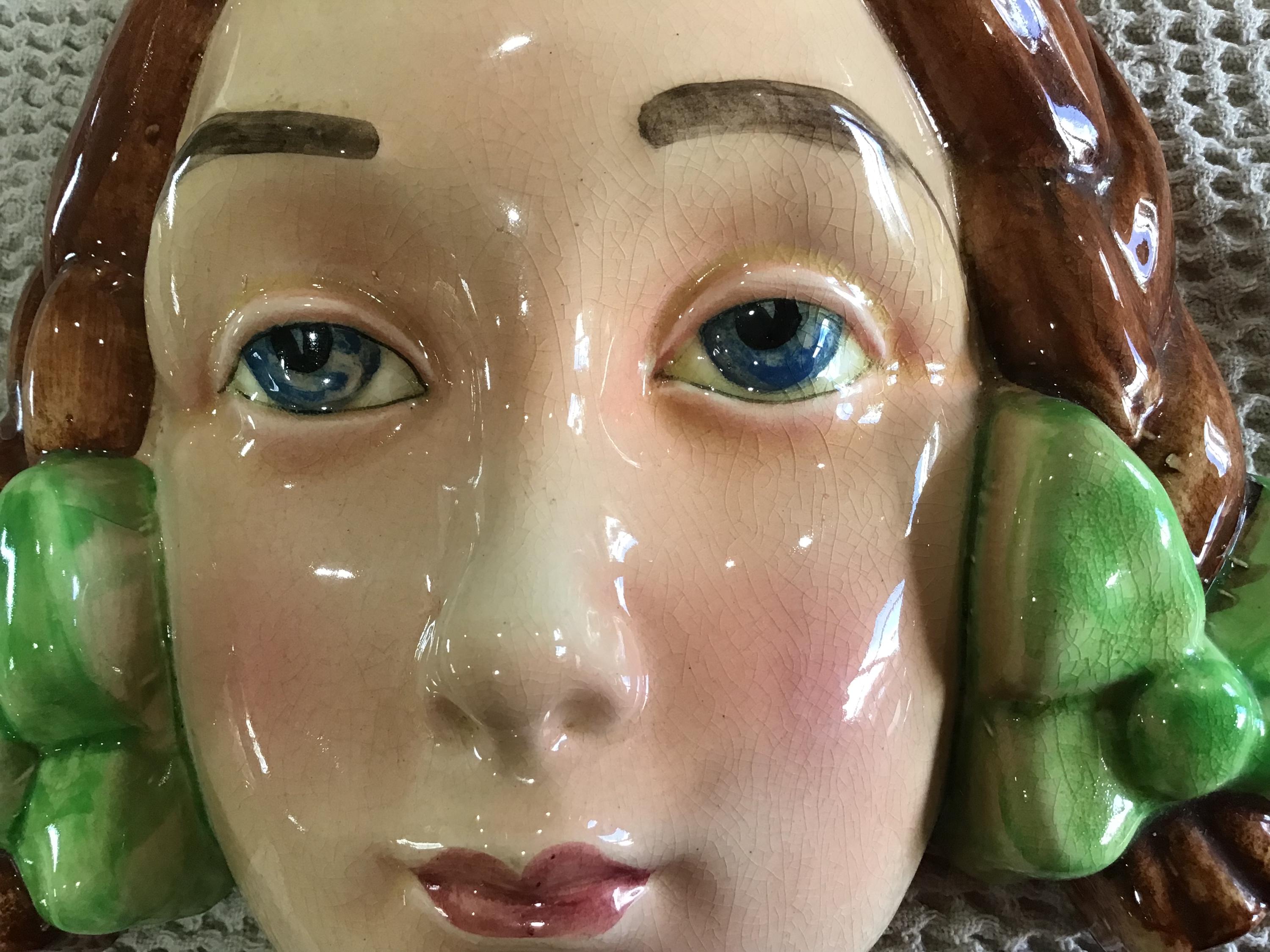Rare Beswick Lady Face Wall Plaque 1930,s - Etsy