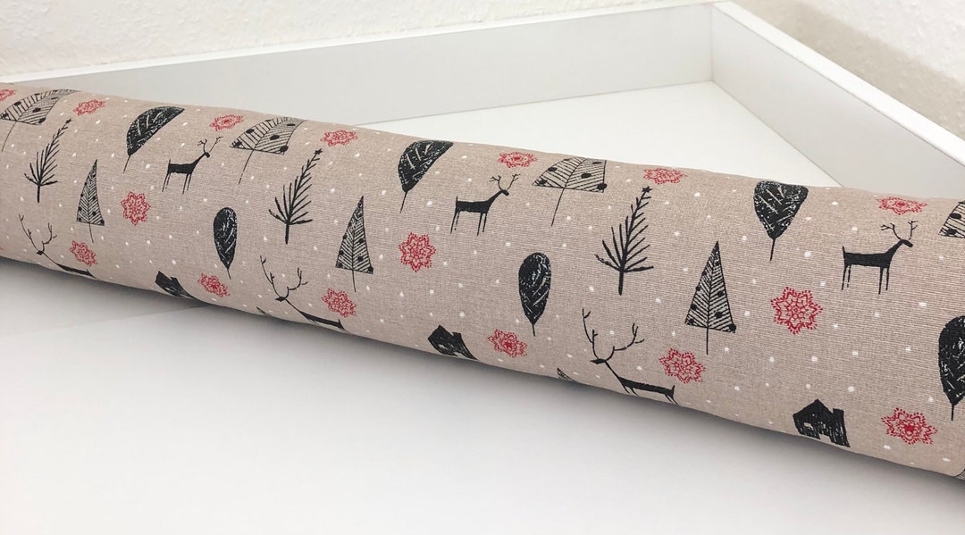 Draft Stopper Windows & Doors Reindeer Winter Beige 60-140 Cm Approx ...
