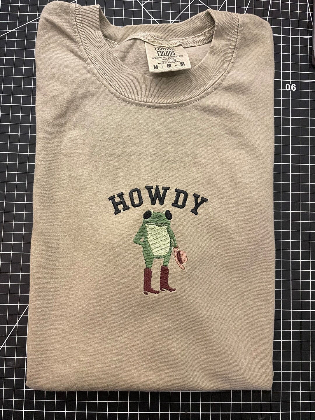 Howdy Cowboy Toad, Embroidered T-shirt, Western Style Embroidery, Frog ...