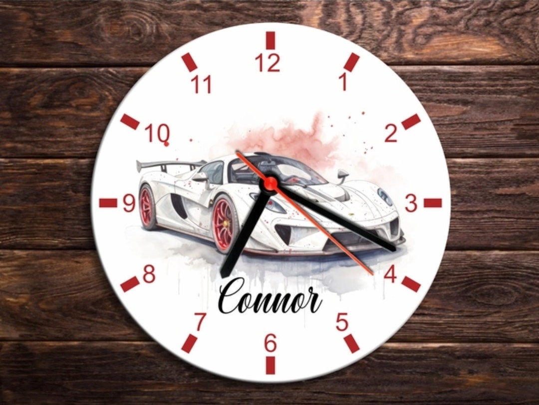 Supercar Clock Personalised Car Clock Racing Car Gifts - Etsy