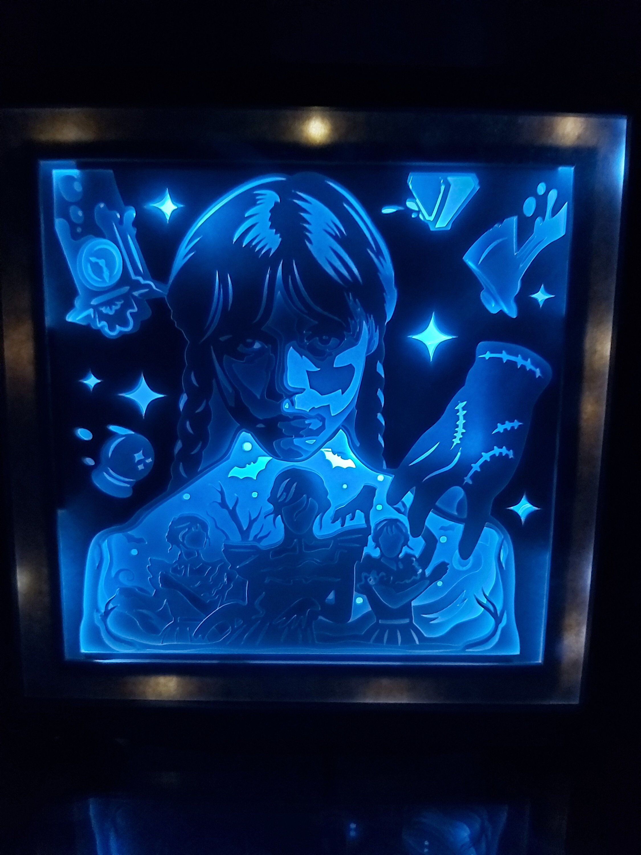 Light Box Frame Wednesday Inspired Light Box Frame Addams - Etsy