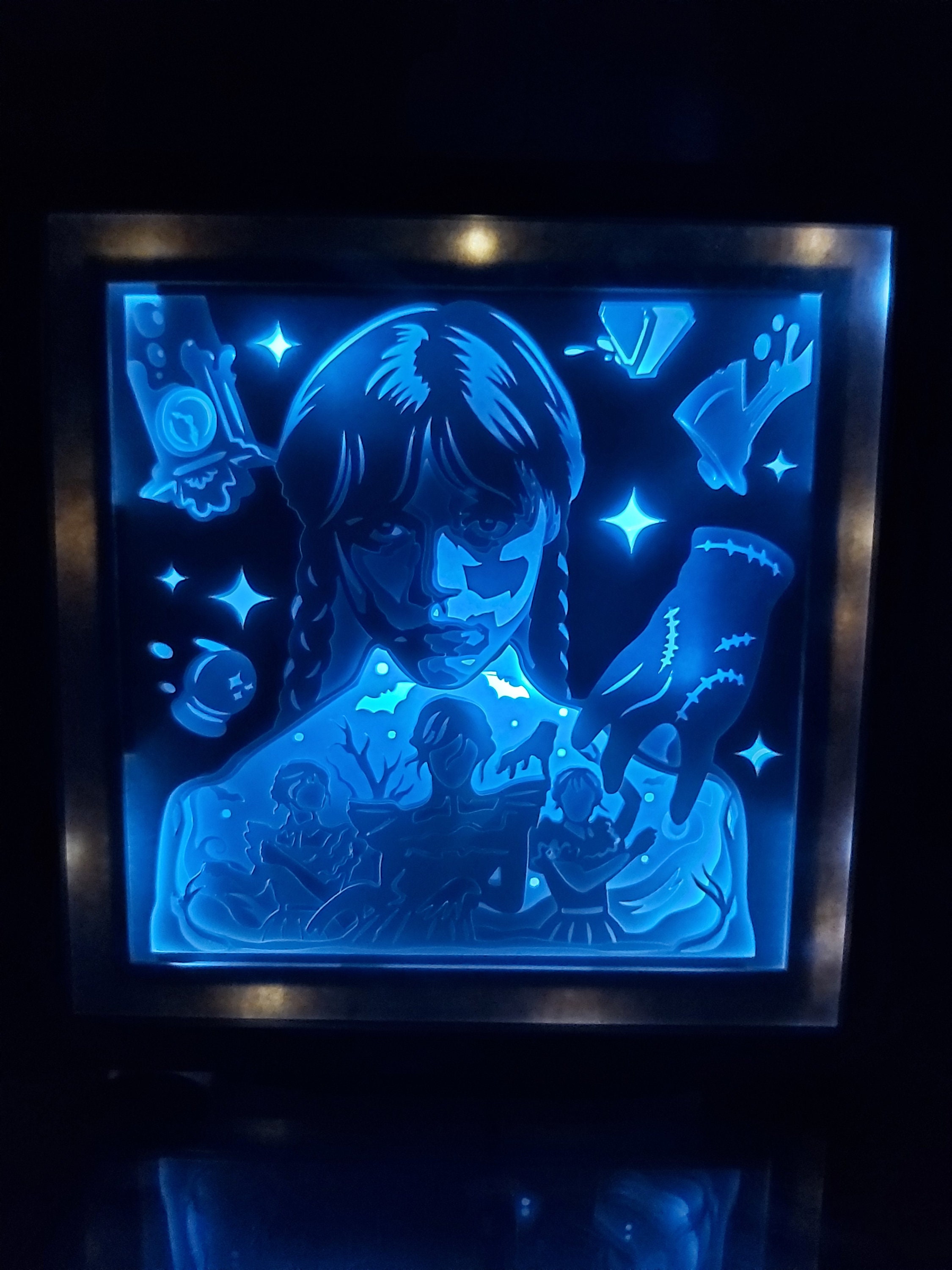 Light Box Frame Wednesday Inspired Light Box Frame Addams - Etsy