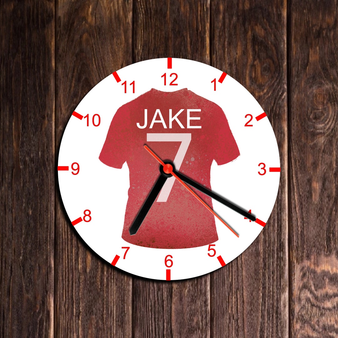 Football Clock - Personalised Clock - Football Gifts - Etsy UK