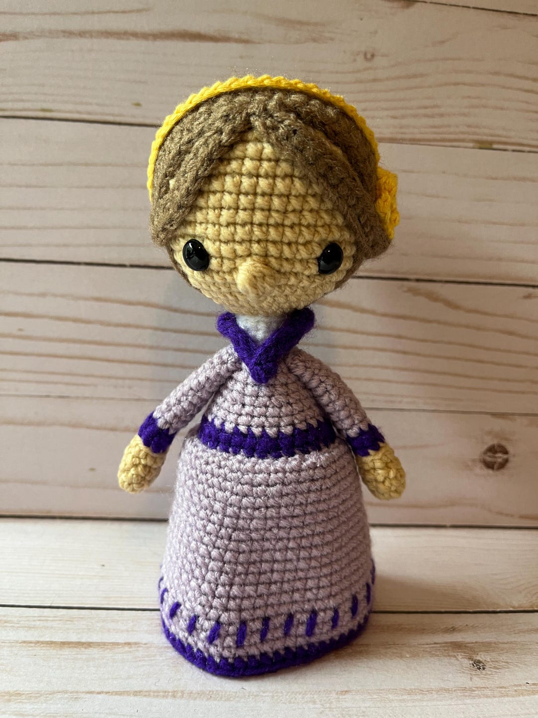 Handmade Crochet Doll of Ada Lovelace - 8 Inch Amigurumi - Inspired by ...