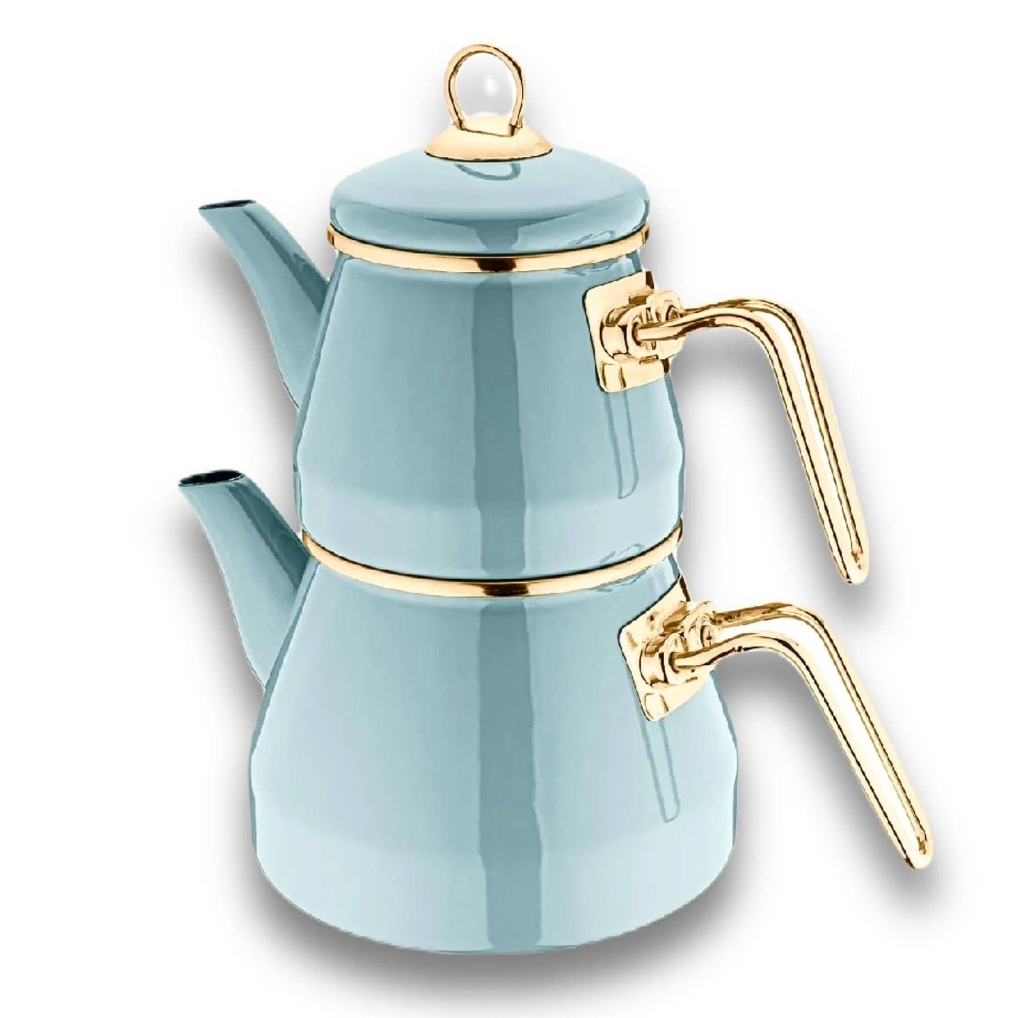 Turkish Tea Pot Set Enamel Teapot Set , Turkish Samovar Tea Maker, Tea ...