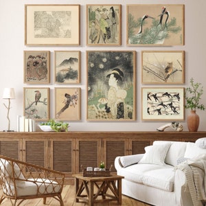 Printable Wall Art, Japanese Gallery Wall Set 10 Prints, Eclectic ...