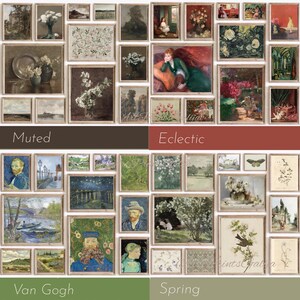 2000 Wall Art Set for Home Decor, Bundle Vintage Original Oil Painting ...