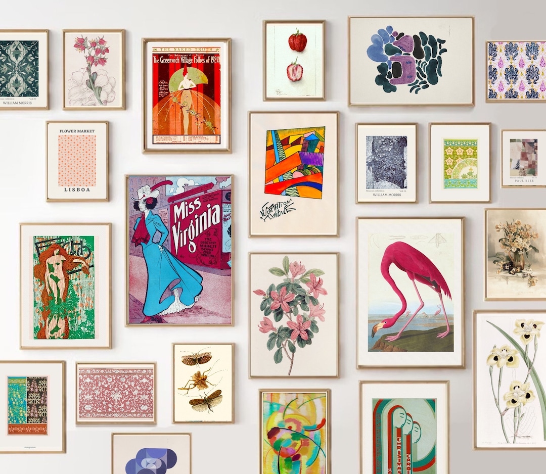 Printable Wall Art, MEGA BUNDLE Eclectic Gallery Wall Set 23 Prints ...