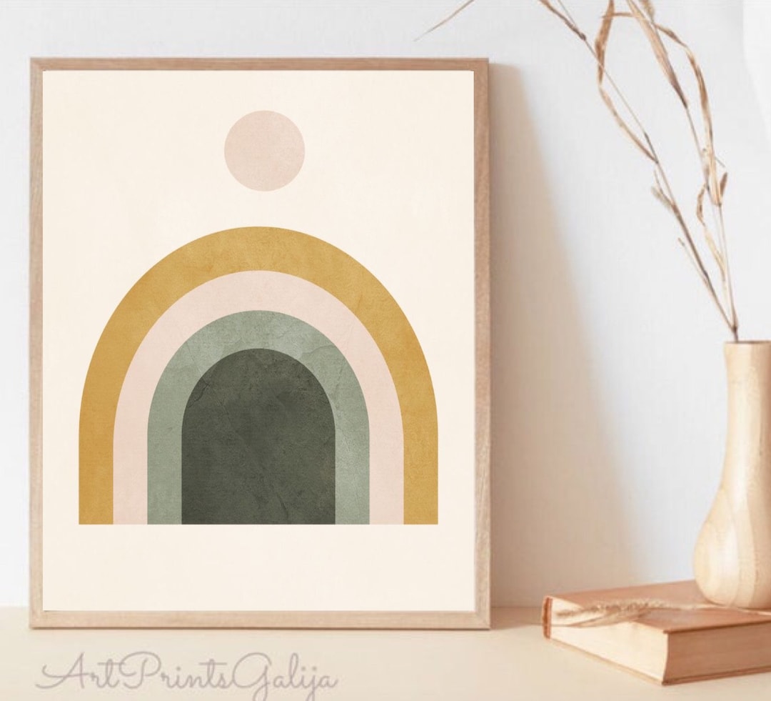 Printable Wall Art, Abstract Boho Art Print, Living Room Print, Digital ...