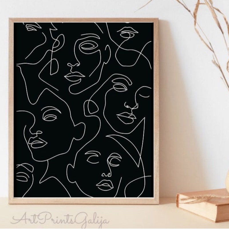 Modern Line Art - Etsy