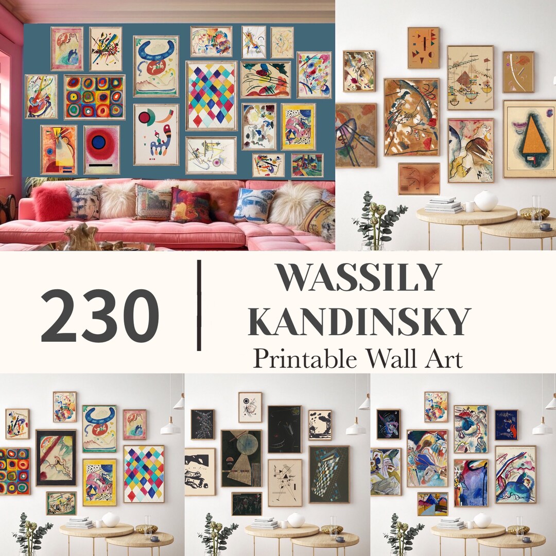 Wassily Kandinsky Art Prints Set, Bauhaus Poster, MEGA BUNDLE of 230 ...