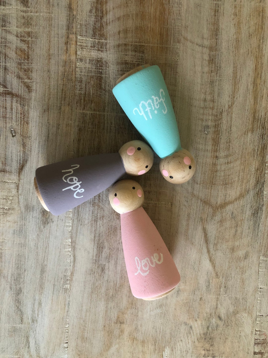 Inspirational Hand Painted Peg Dolls - Etsy